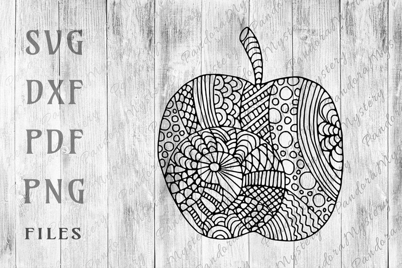 Apple Zentangle / Zentangle Svg / SVG Files for Cricut /apple ...