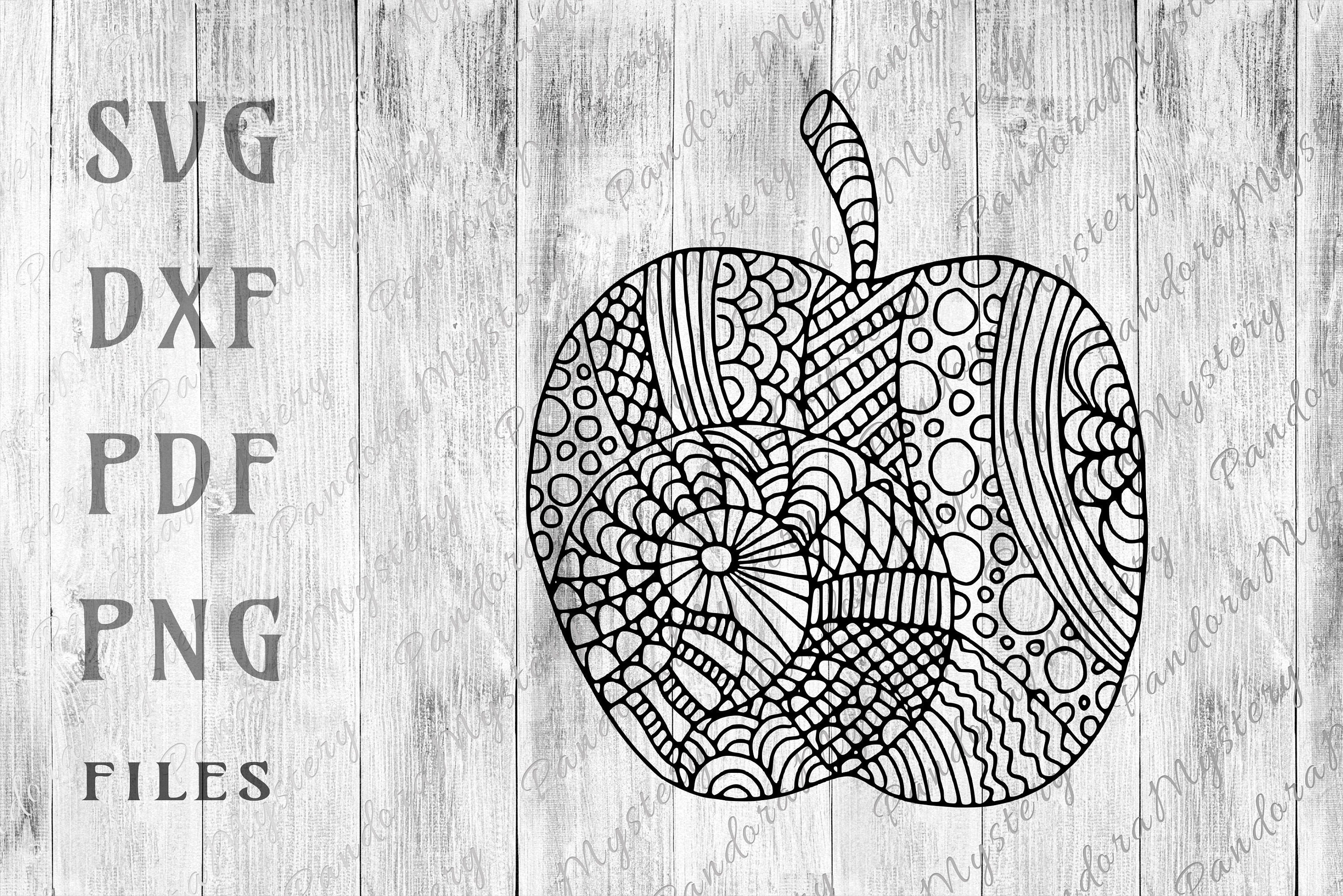 Apple Zentangle / Zentangle Svg / SVG Files for Cricut /apple ...
