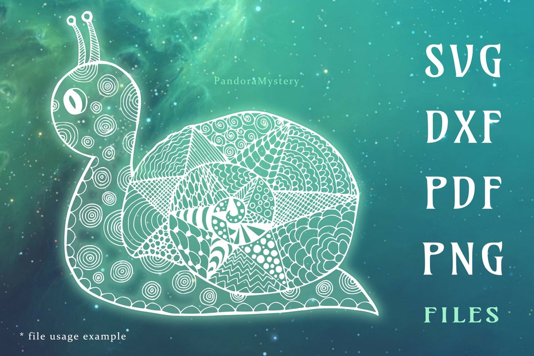 Snail Zentangle / Zentangle Svg / SVG Files for Cricut / Snail ...