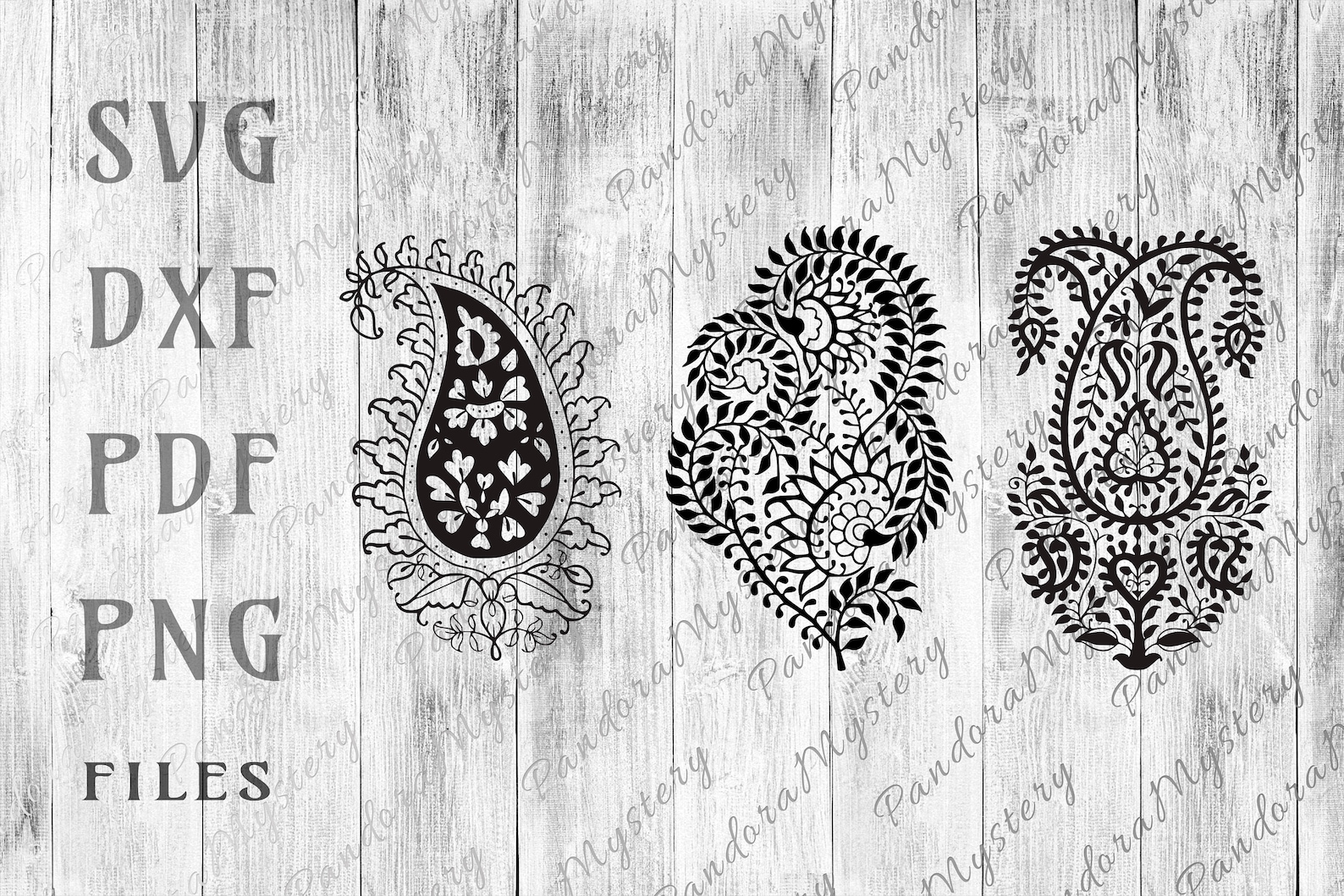 Paisley Flower Vector Files / Zentangle Elements / Paisley Flower ...