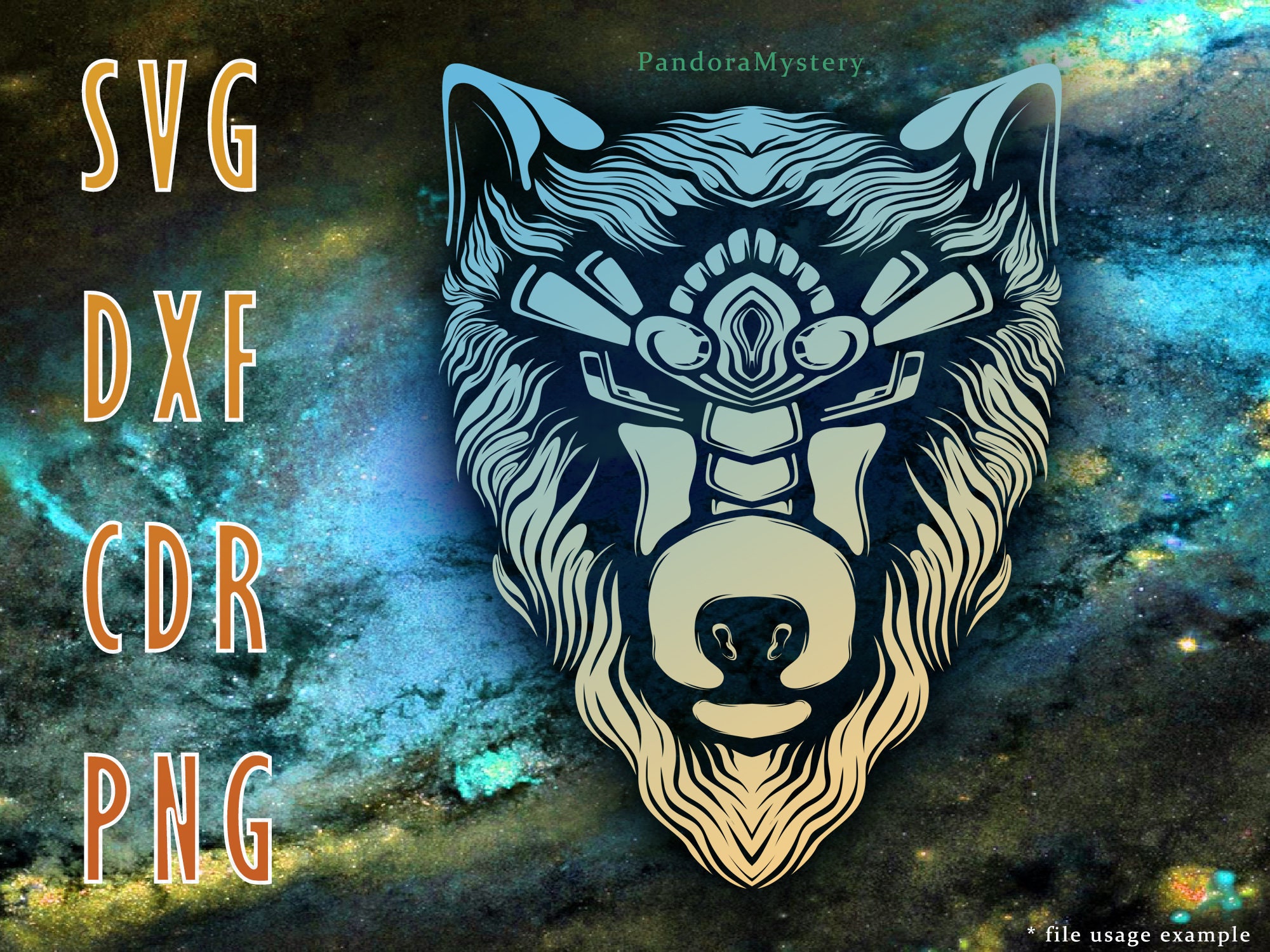 Cyber Wolf Zentangle / Zentangle Svg / SVG Files for Cricut / Wolf ...