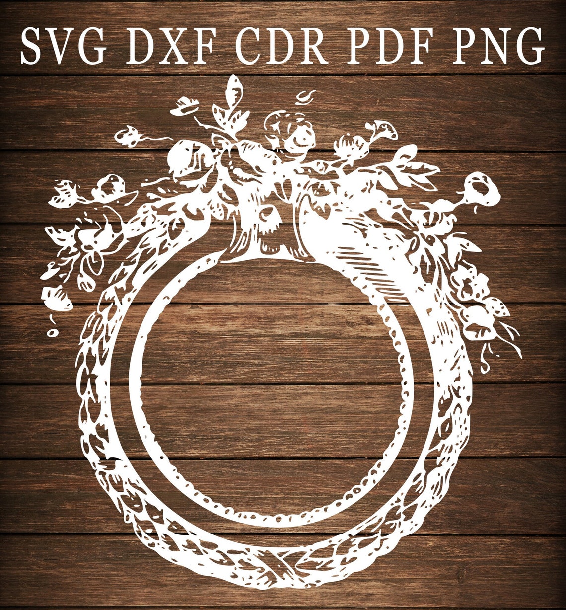 Vintage Frame Vector Files / Vintage Circular Frame Svg / Vintage ...