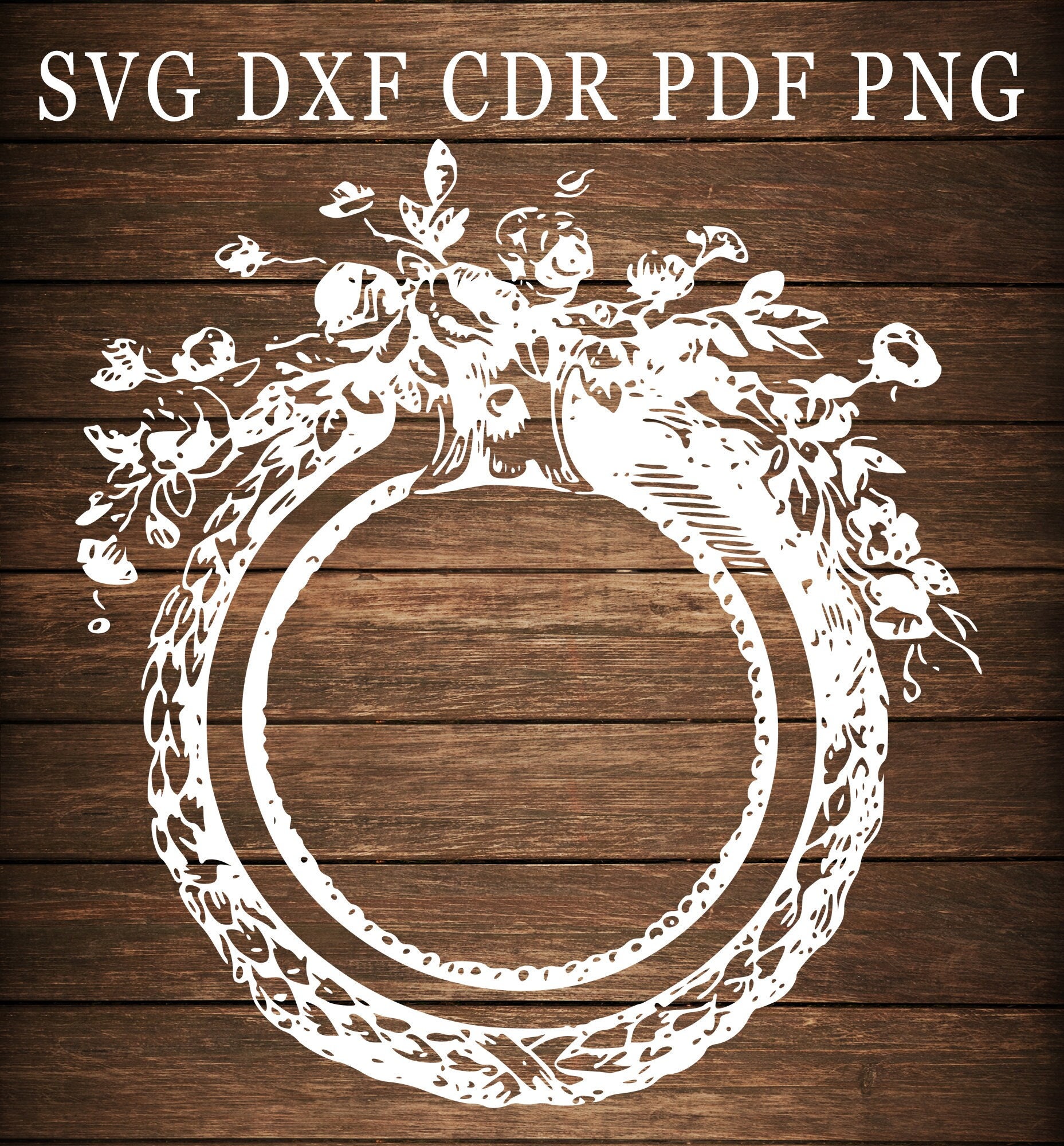 Vintage Frame Vector Files / Vintage Circular Frame Svg / Vintage ...
