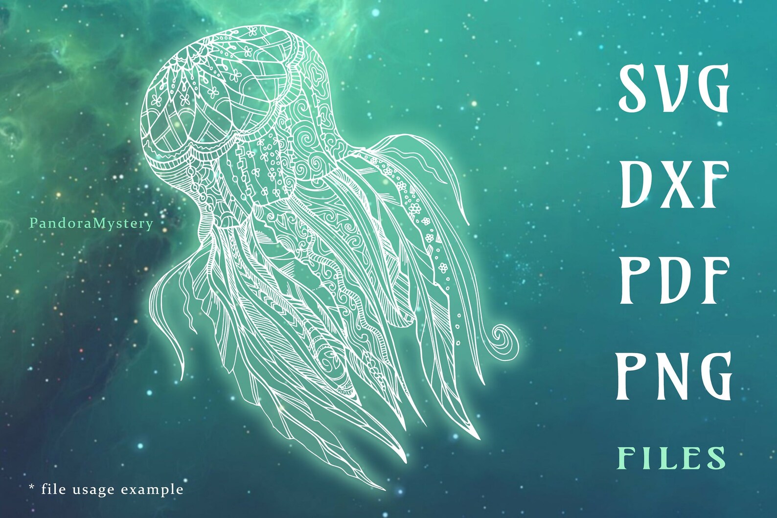 Jellyfish Zentangle / Zentangle Svg / SVG Files for Cricut / Jellyfish ...