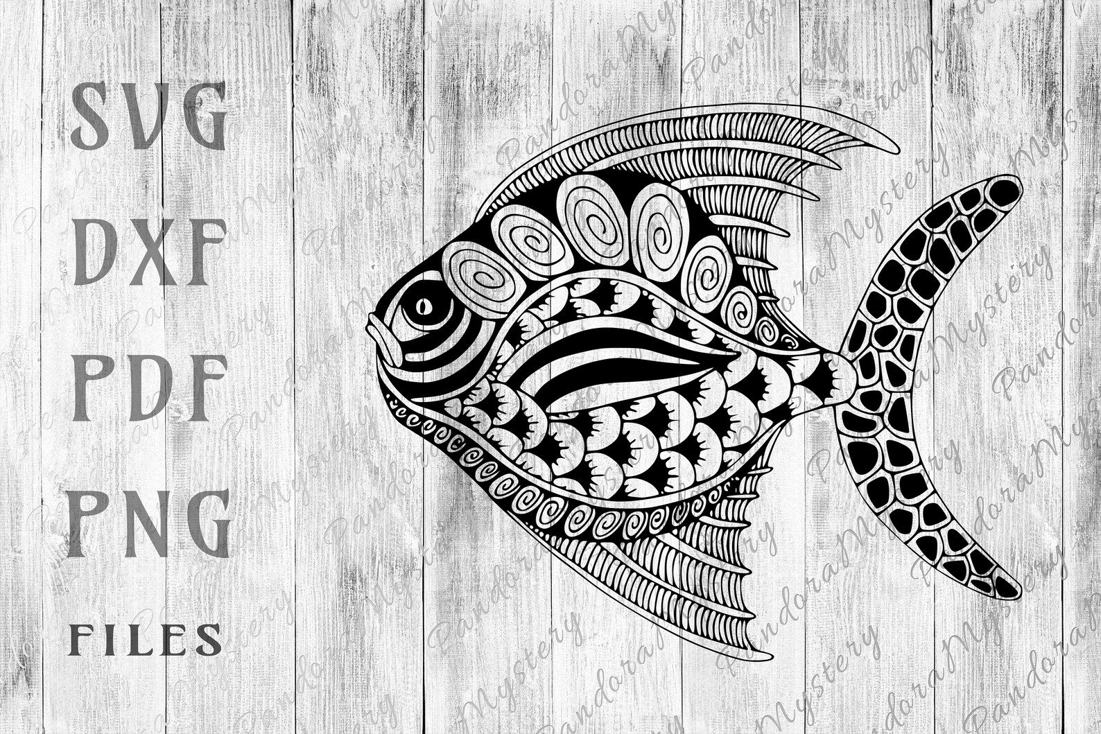 Fish Zentangle / Zentangle Svg / SVG Files for Cricut / Fish Silhouette ...