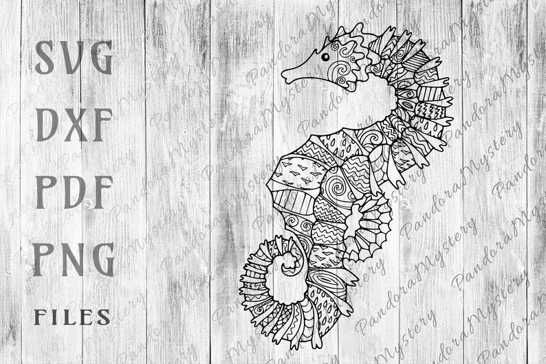 Seahorse Zentangle / Zentangle Svg / SVG Files for Cricut / Seahorse ...