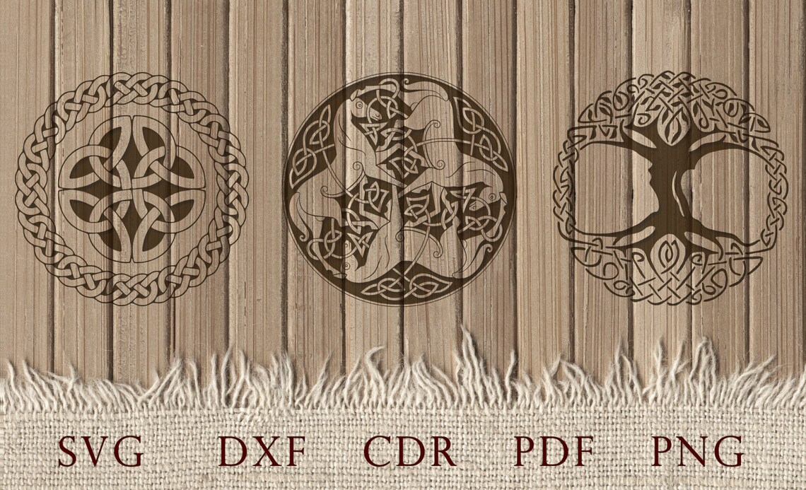 Celtic Shield Vector Files / Celtic Shield Silhouette / Celtic Clipart ...