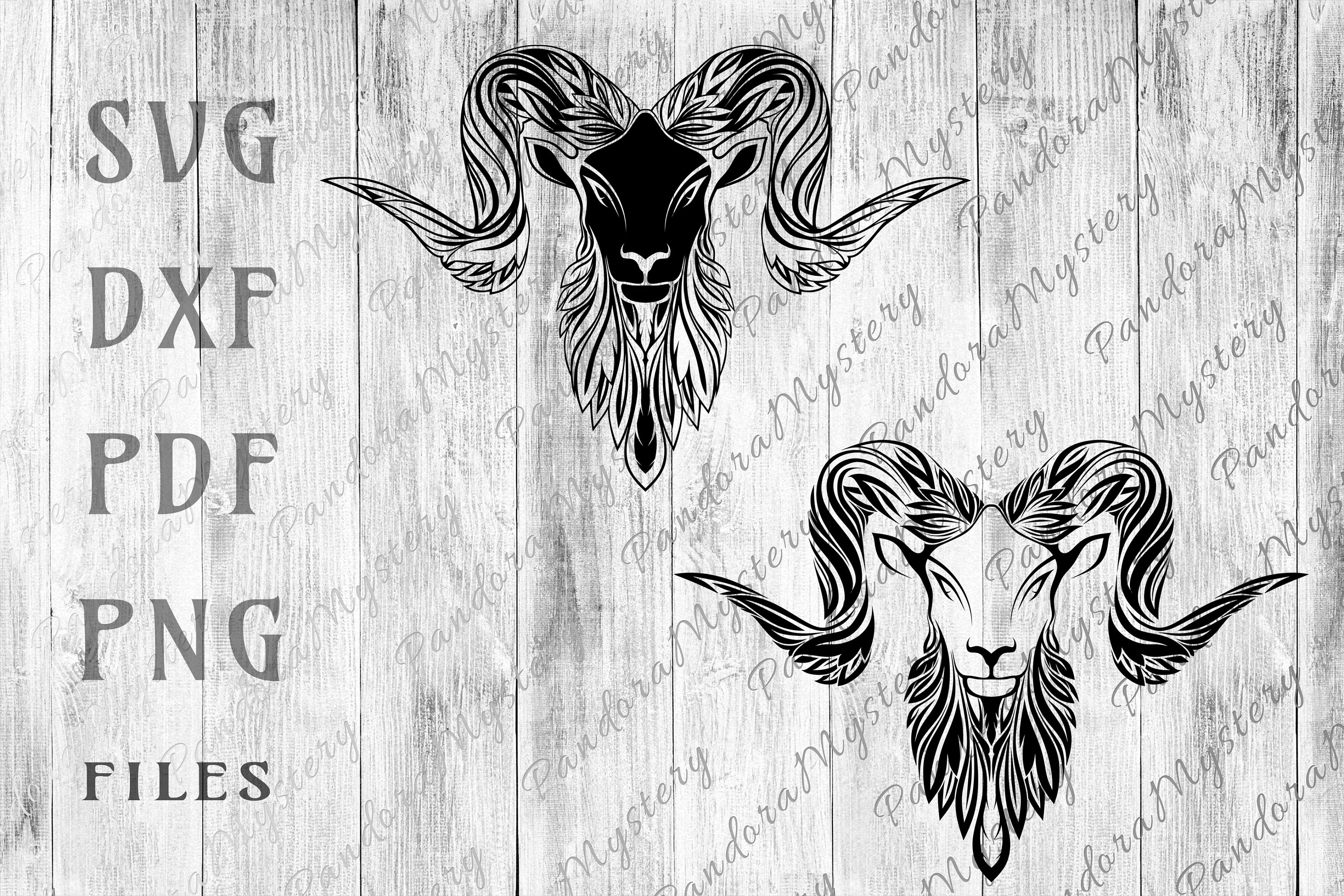 Goat Head Zentangle / Zentangle Svg / SVG Files for Cricut / Goat ...