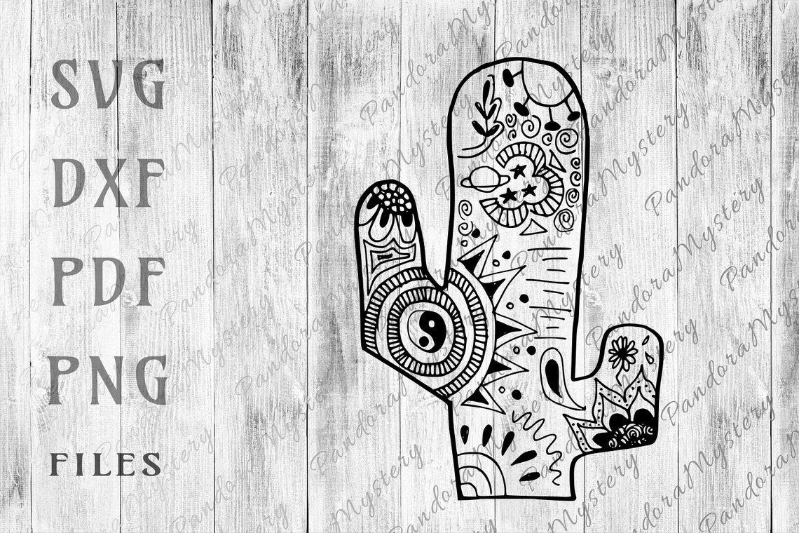 Cactus Zentangle / Zentangle Svg / SVG Files for Cricut / Cactus ...