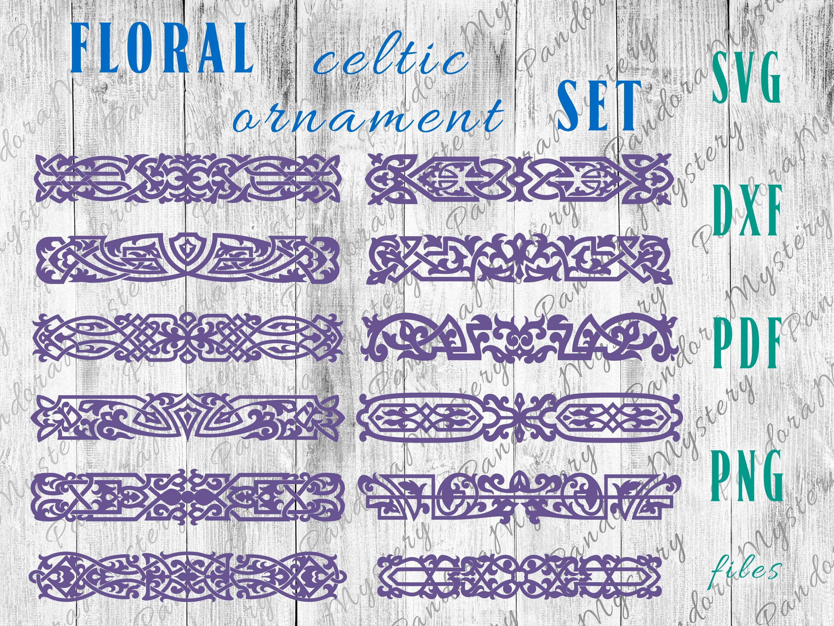 Celtic Floral Ornament Set / Celtic Pattern / Celtic Vector Files ...