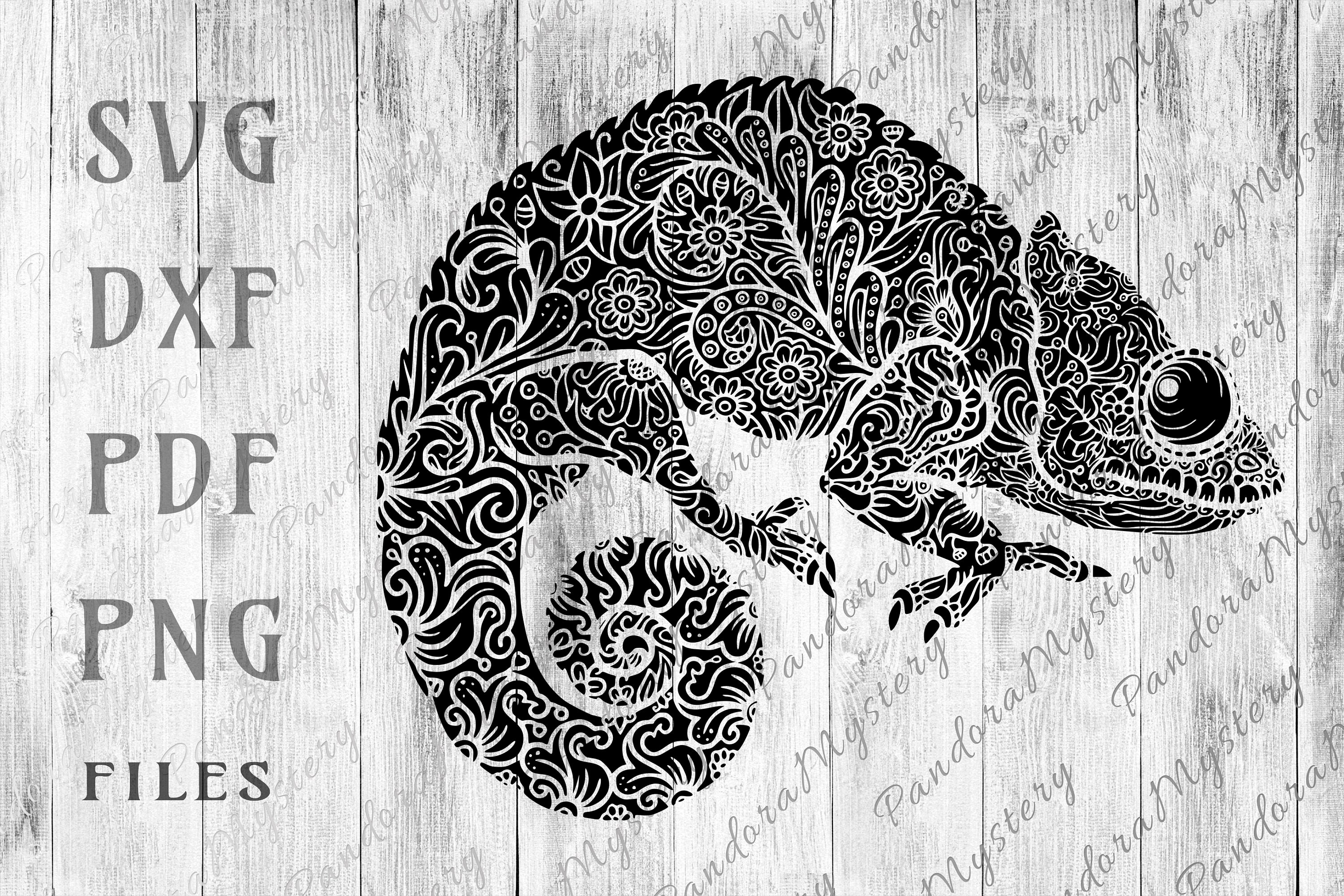 Chameleon Zentangle / Zentangle Svg / SVG Files for Cricut / Chameleon ...