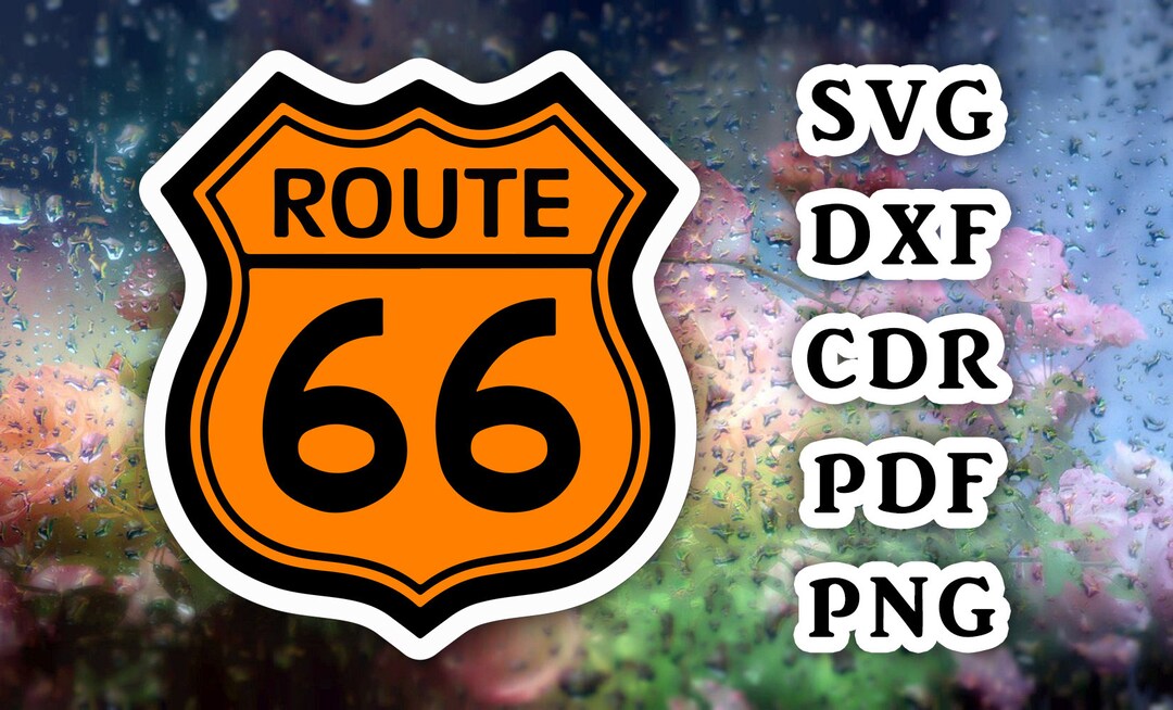 Route 66 Sticker Vector Files / Route 66 Clipart / Route 66 Vector ...