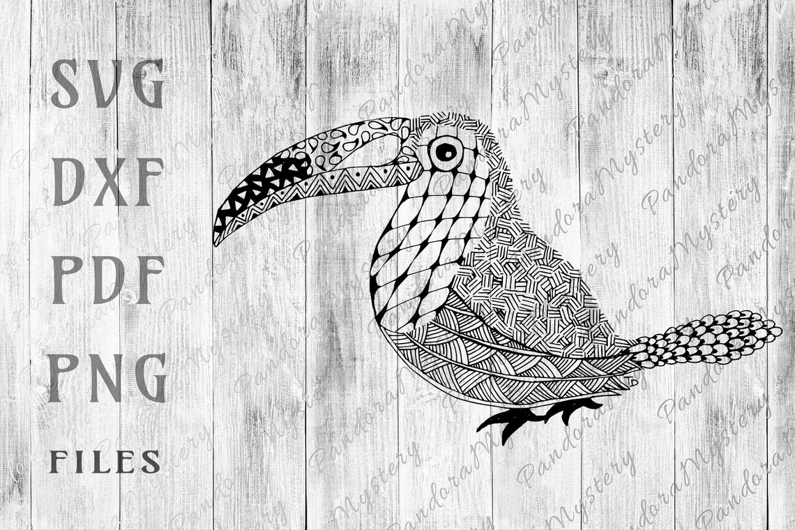 Toucan Zentangle / Zentangle Svg / SVG Files for Cricut / Toucan ...