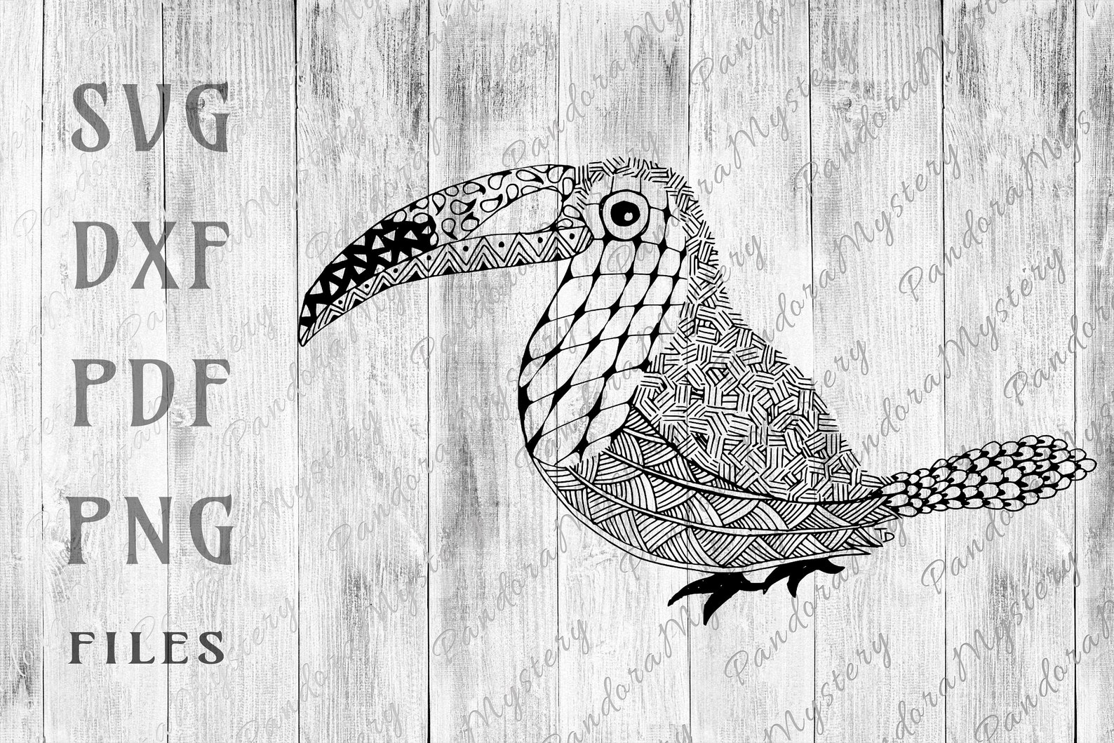 Toucan Zentangle / Zentangle Svg / SVG Files for Cricut / Toucan ...