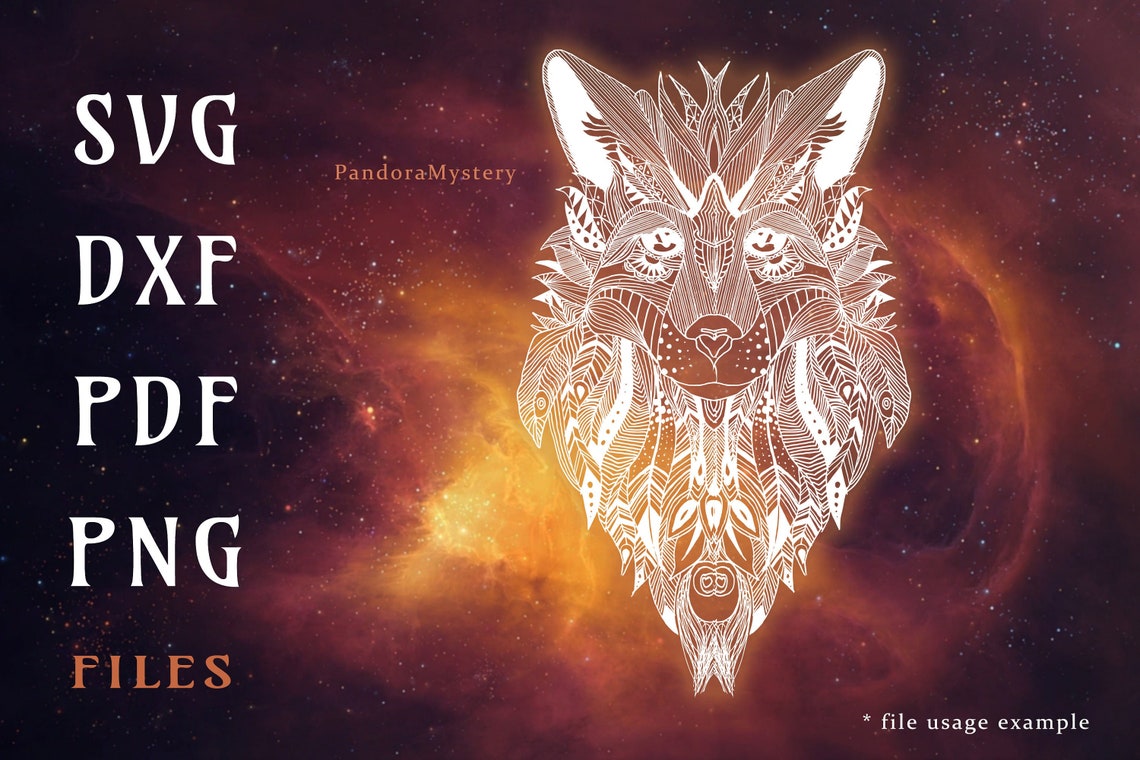 Wolf Zentangle / Zentangle Svg / SVG Files for Cricut / Wolf Silhouette ...