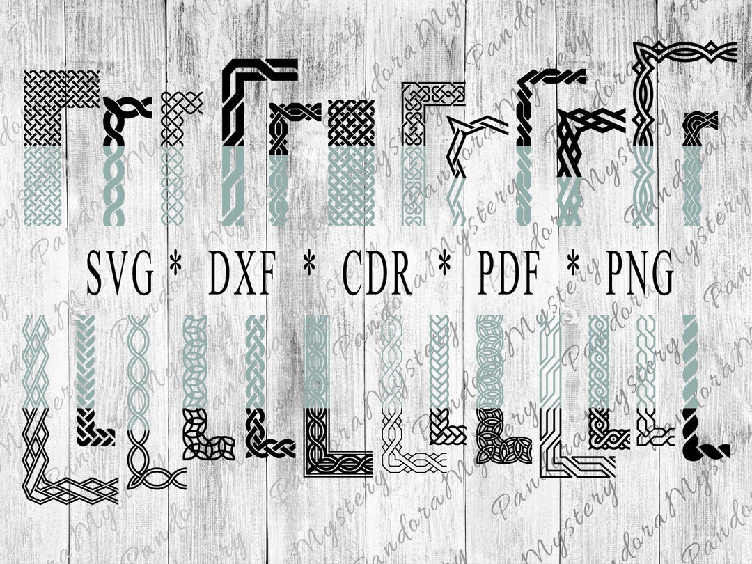 Celtic Corners Ornament Set – Celtic Pattern - Celtic Vector Files ...