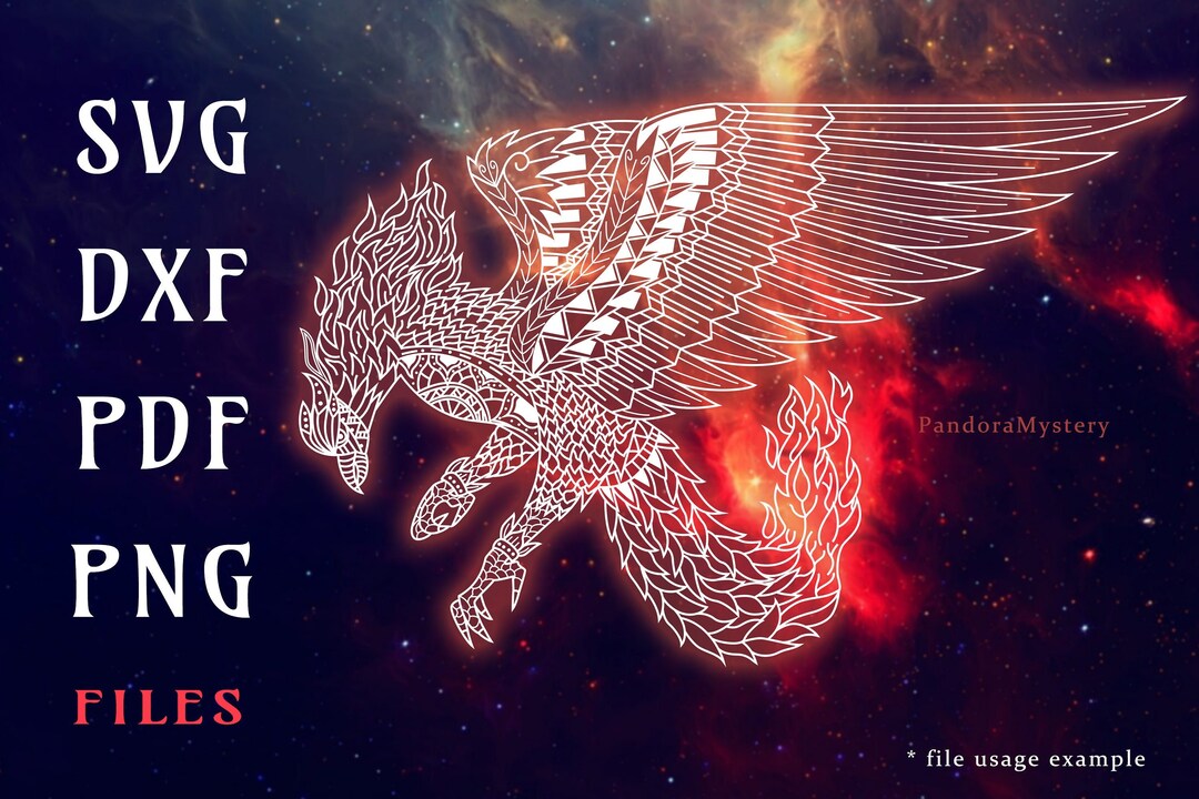 Phoenix Zentangle / Zentangle Svg / SVG Files for Cricut / Phoenix ...