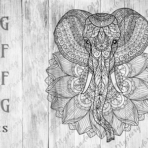 Indian Elephant Zentangle / Zentangle Svg / SVG Files for Cricut ...