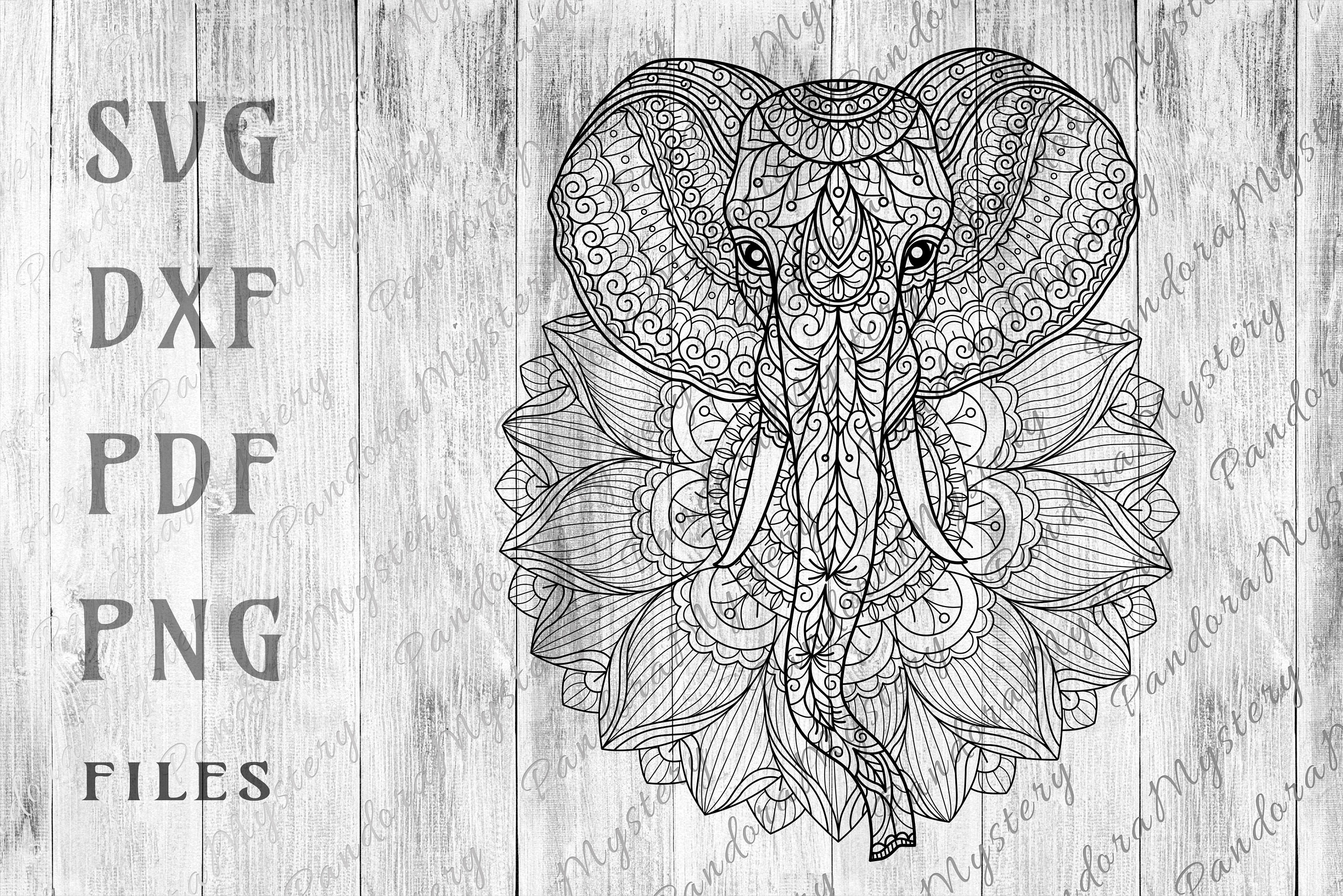 Indian Elephant Zentangle / Zentangle Svg / SVG Files for Cricut ...