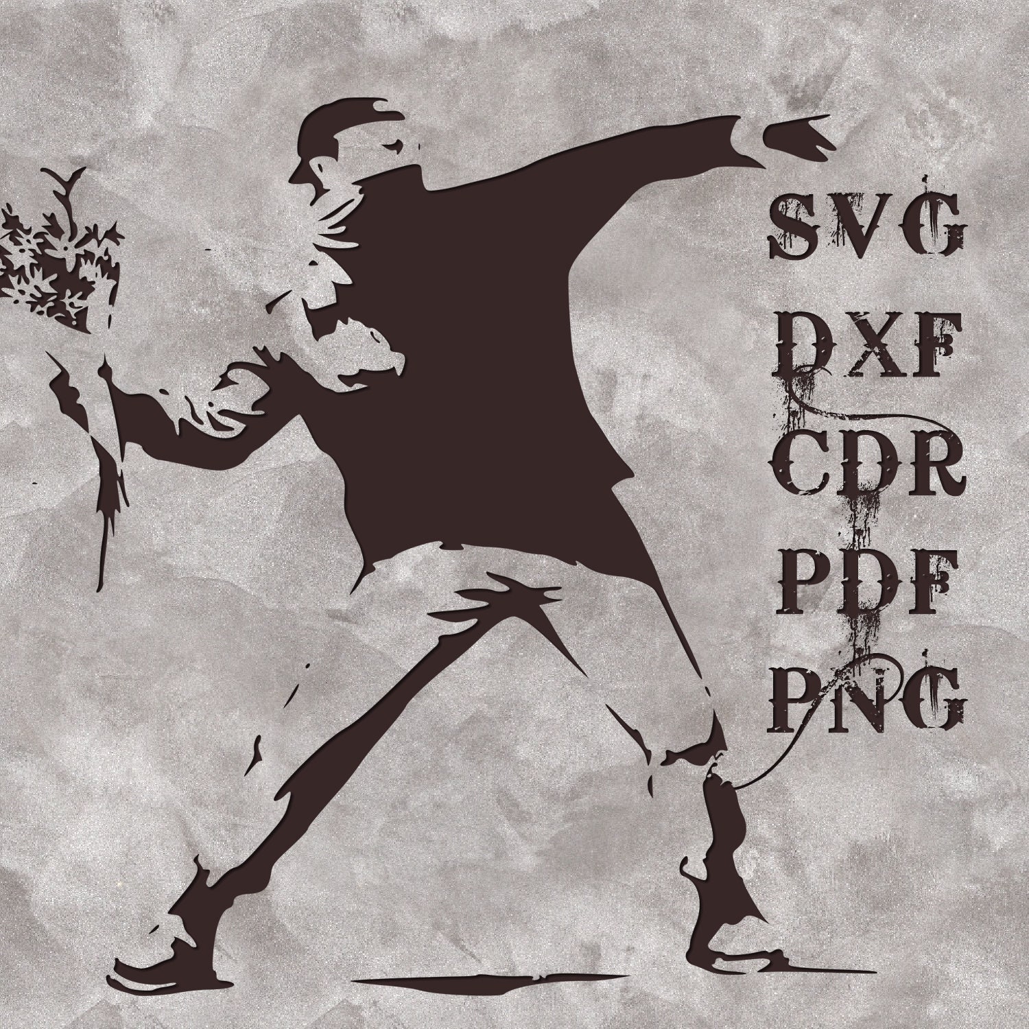 Rebel Svg / Vector Files / Banksy Silhouette / Rebel Banksy Clipart ...