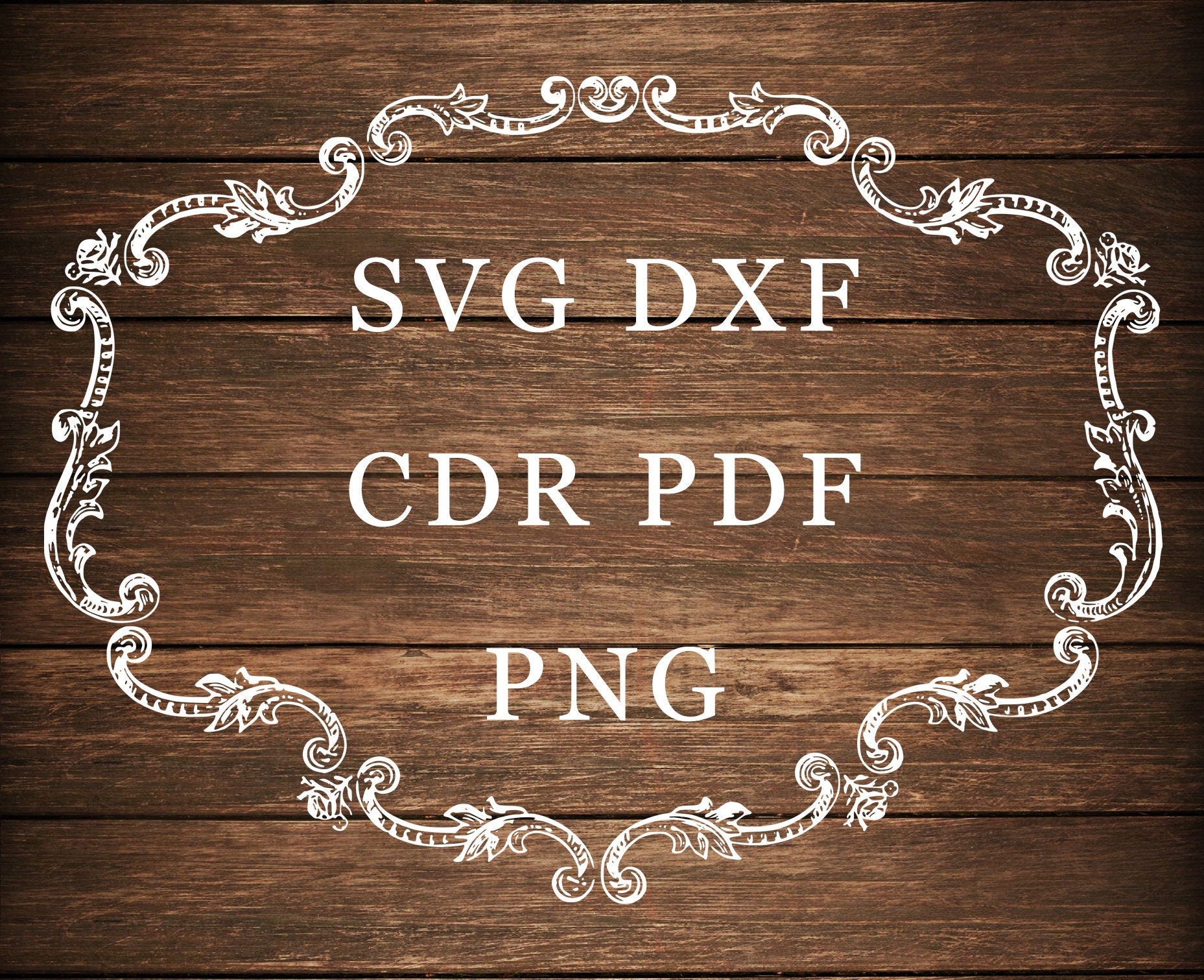 Vintage Frame Vector Files / Vintage Frame Svg / Floral Frame / Vintage ...