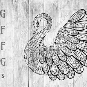 Swan Zentangle / Zentangle Svg / SVG Files for Cricut / Swan Silhouette ...