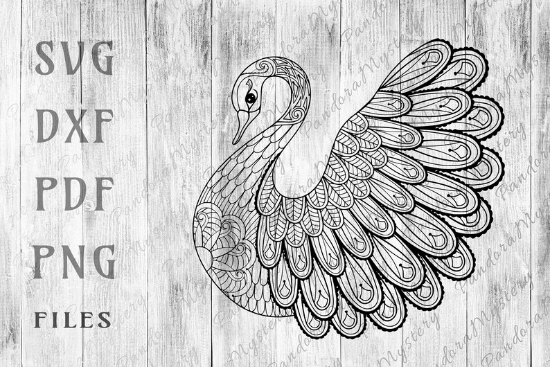 Swan Zentangle / Zentangle Svg / SVG Files for Cricut / Swan Silhouette ...