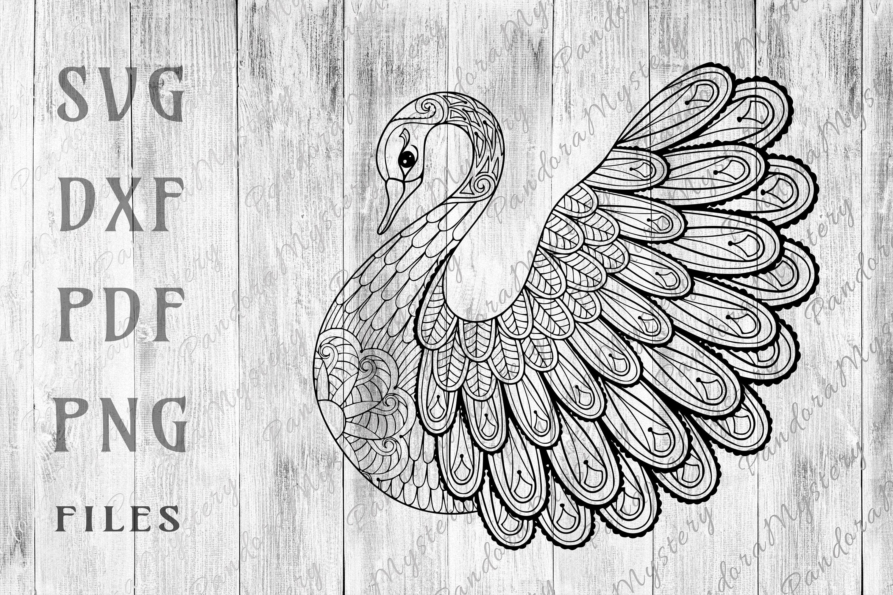 Swan Zentangle / Zentangle Svg / SVG Files for Cricut / Swan Silhouette ...