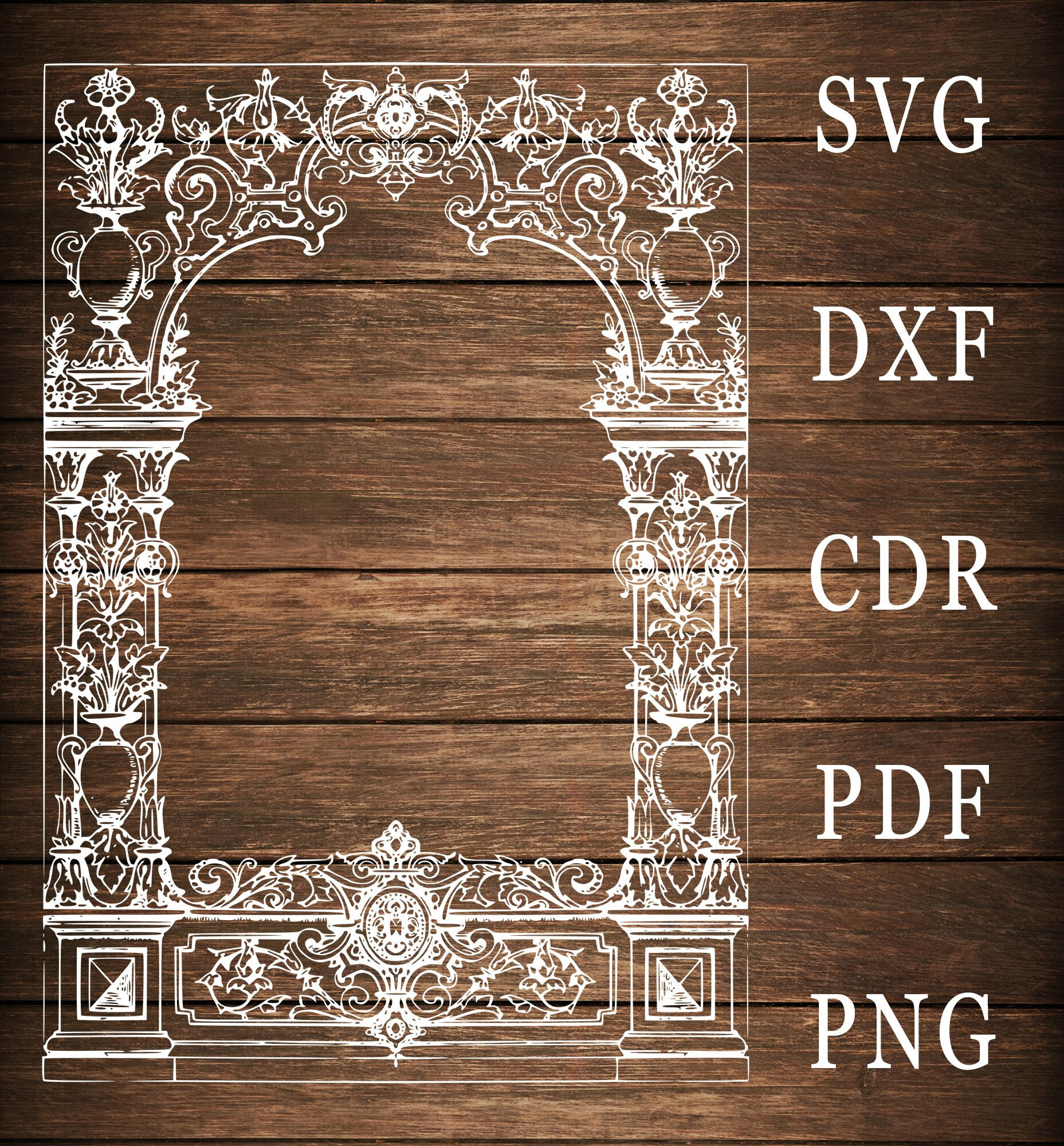 Vintage Frame Vector Files / Vintage Frame Svg / Vintage Clipart ...