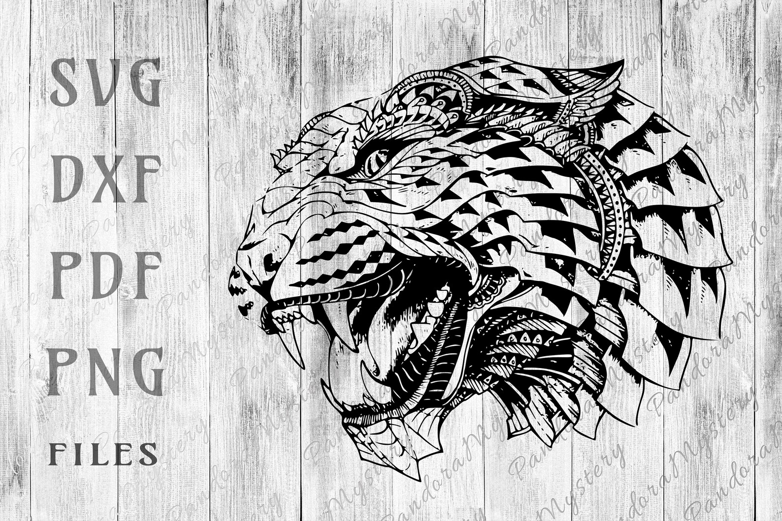 Tiger Zentangle / Zentangle Svg / SVG Files for Cricut / Tiger ...