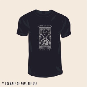 Vintage Sandglass Drawing / Sand of Time Vector Files / Sandglass ...