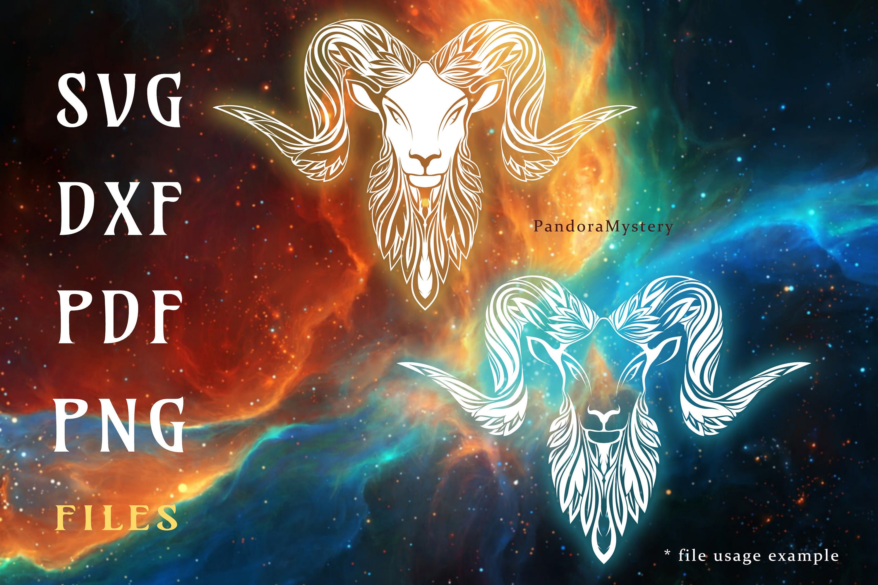 Goat Head Zentangle / Zentangle Svg / SVG Files for Cricut / Goat ...