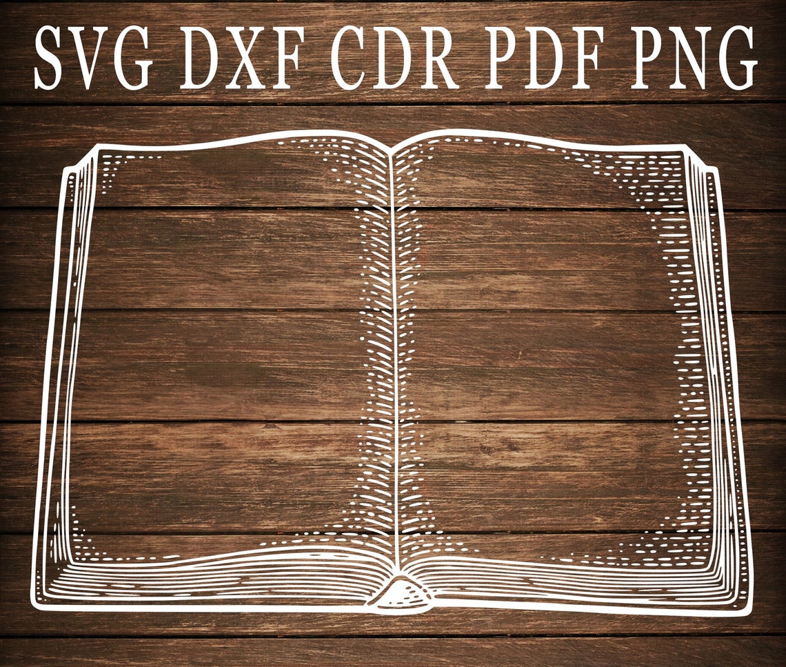 Book Frame Vector Files / Frame Svg / Vintage Book Clipart / Book ...