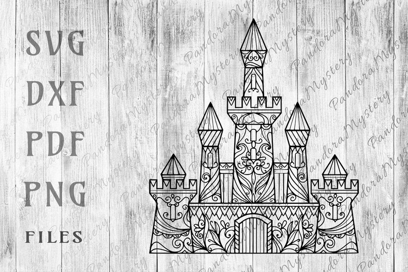Castle Zentangle / Zentangle Svg / SVG Files for Cricut / Castle ...