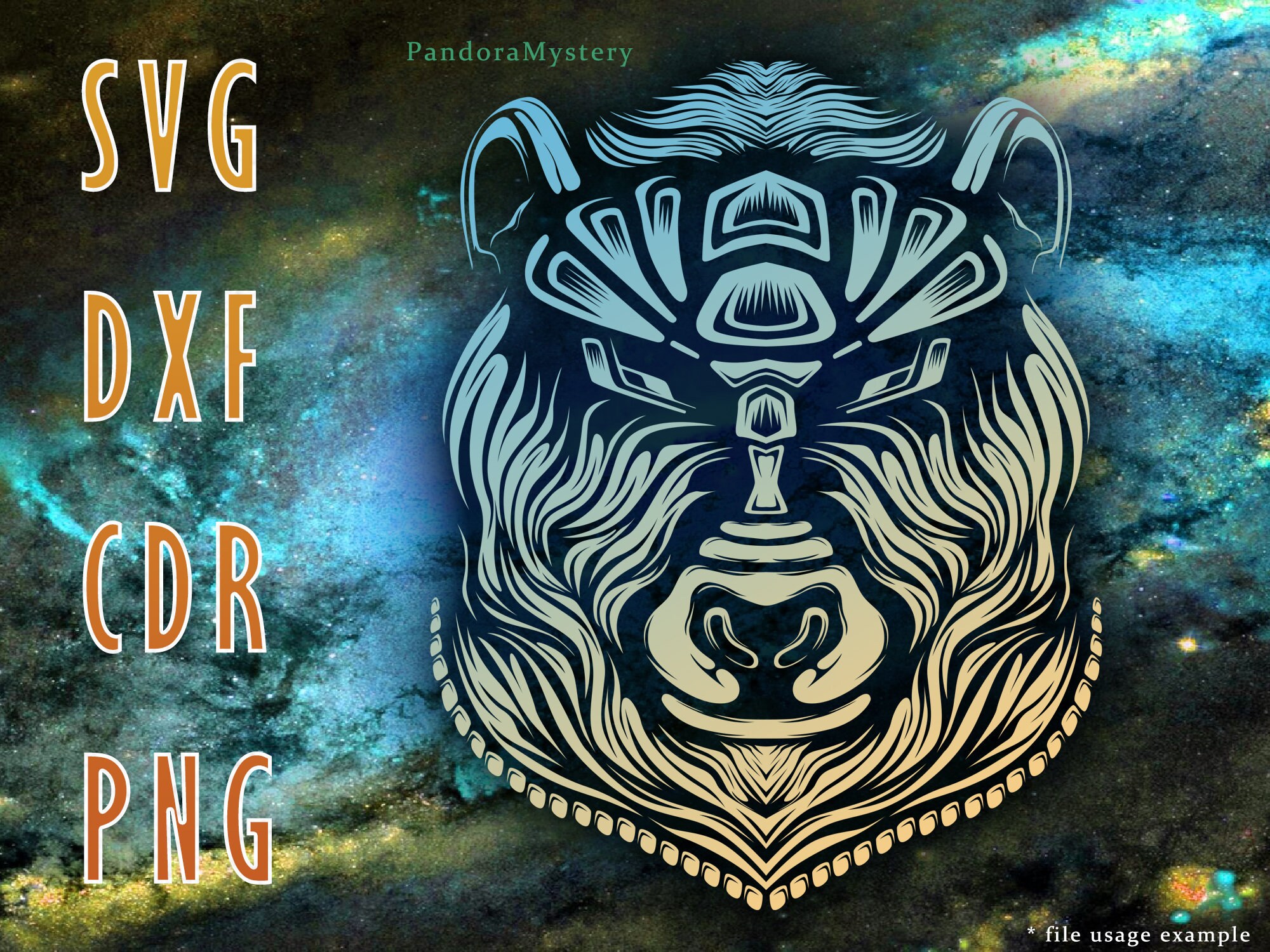 Cyber Bear Zentangle / Zentangle Svg / SVG Files for Cricut / Bear ...