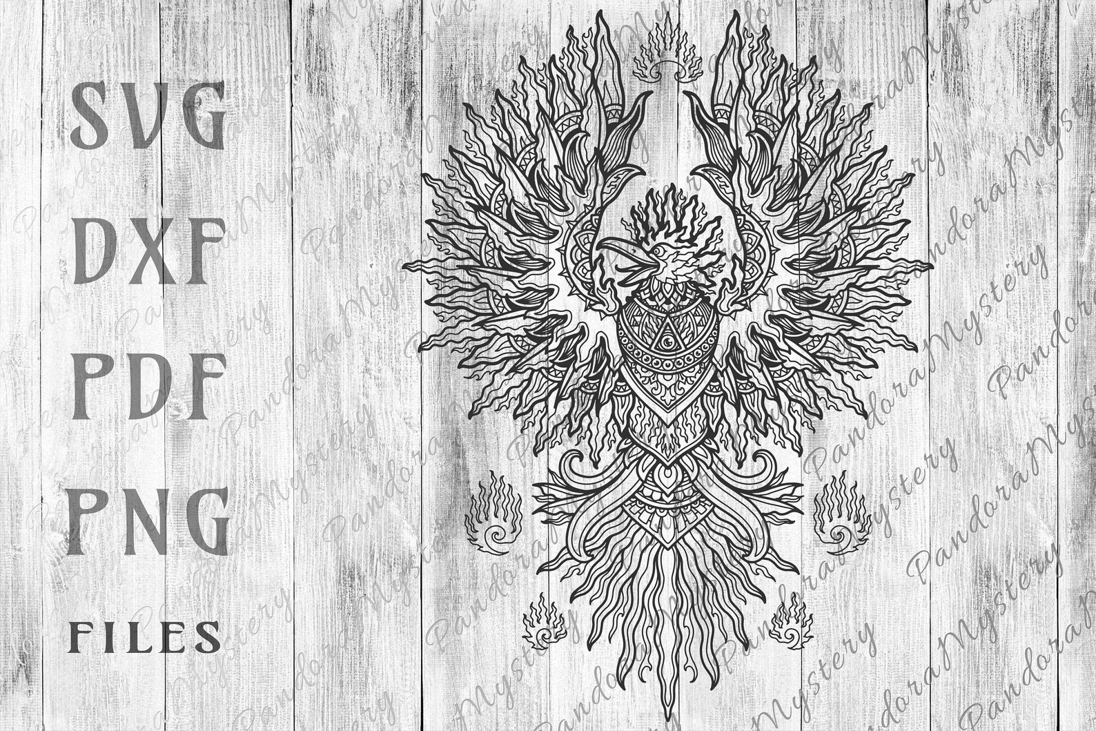 Phoenix Zentangle / Zentangle Svg / SVG Files for Cricut / Phoenix ...