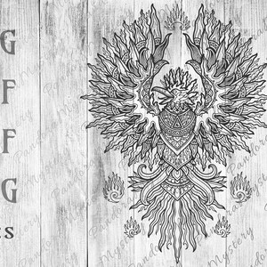 Phoenix Zentangle / Zentangle Svg / SVG Files for Cricut / Phoenix ...