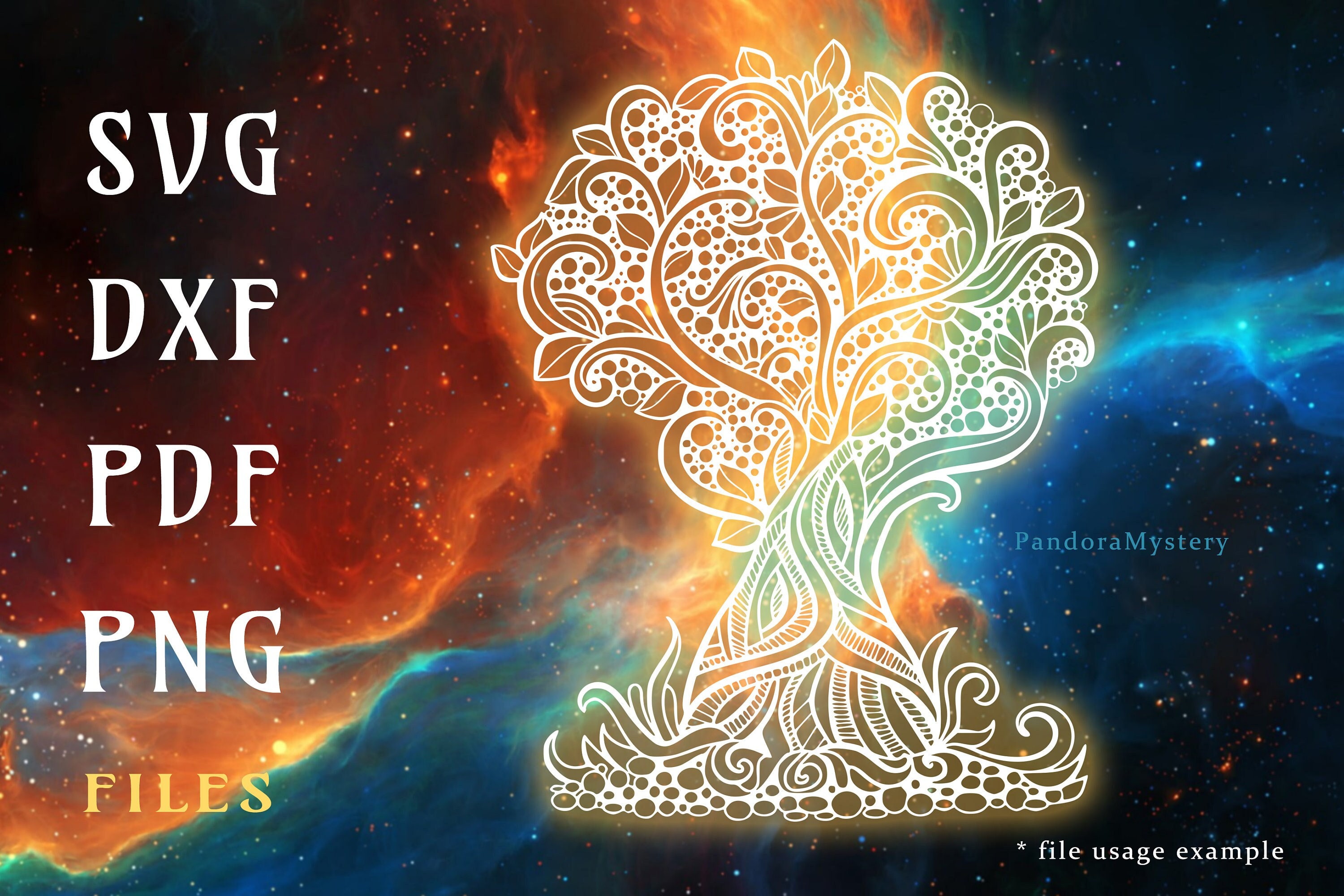 Tree Zentangle / Zentangle Svg / SVG Files for Cricut / Tree Silhouette ...