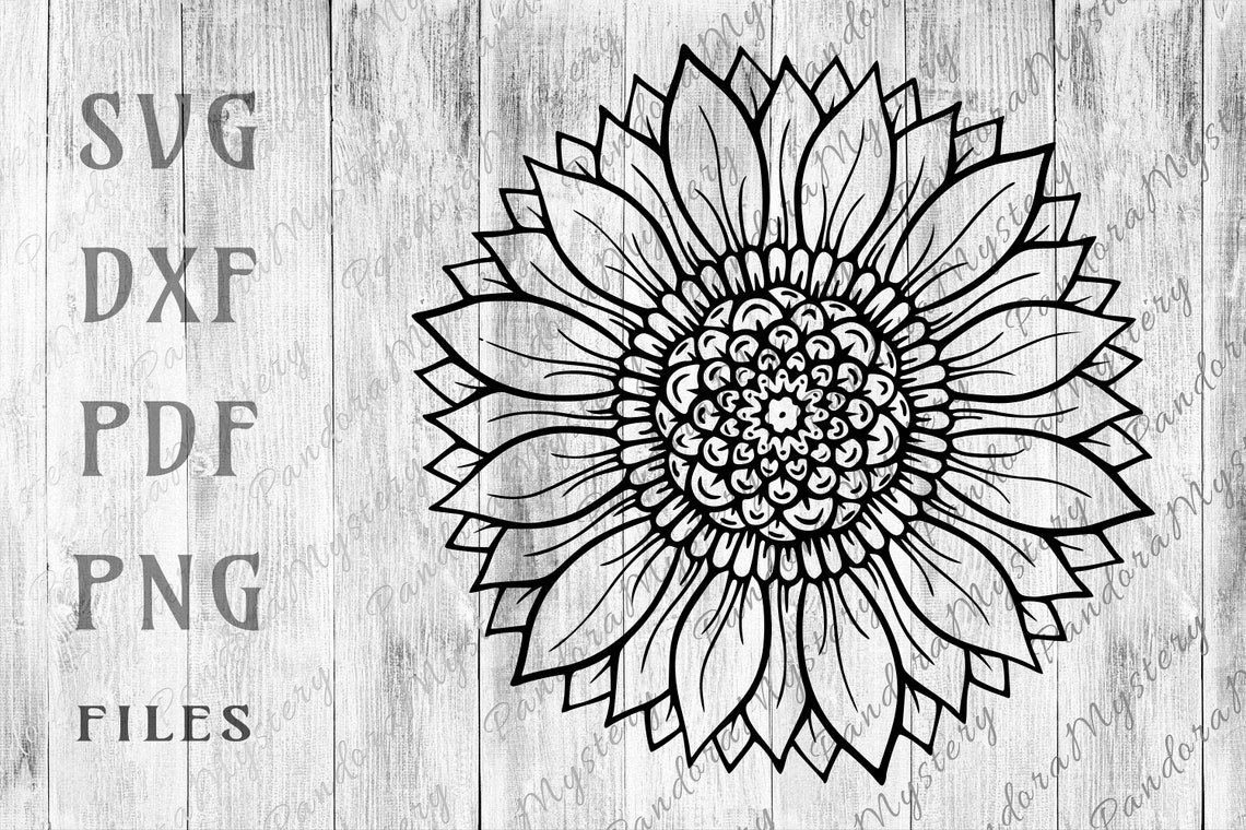 Sunflower Zentangle / Zentangle Svg / SVG Files for Cricut / - Etsy