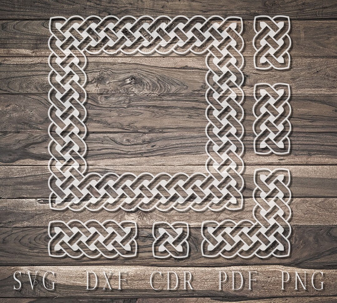Celtic Knotwork Frame Vector Files / Celtic Knotwork Frame Silhouette ...