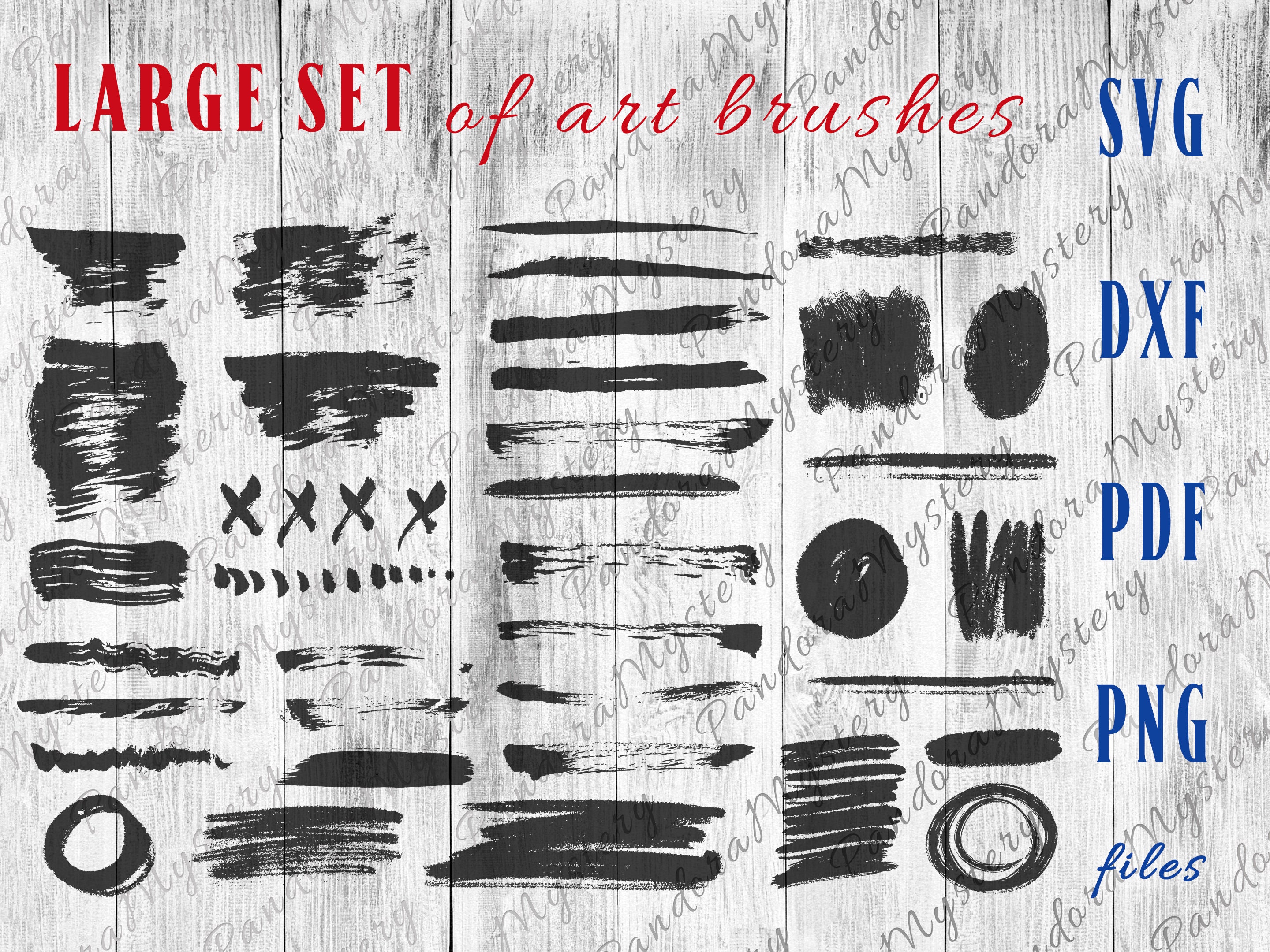 Brush Set SVG, Brush Set Clipart, Art Brush Stroke Svg, Art Brush Set ...