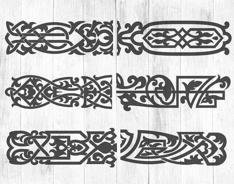 Celtic Floral Ornament Set / Celtic Pattern / Celtic Vector Files /celtic Elements /celtic ...