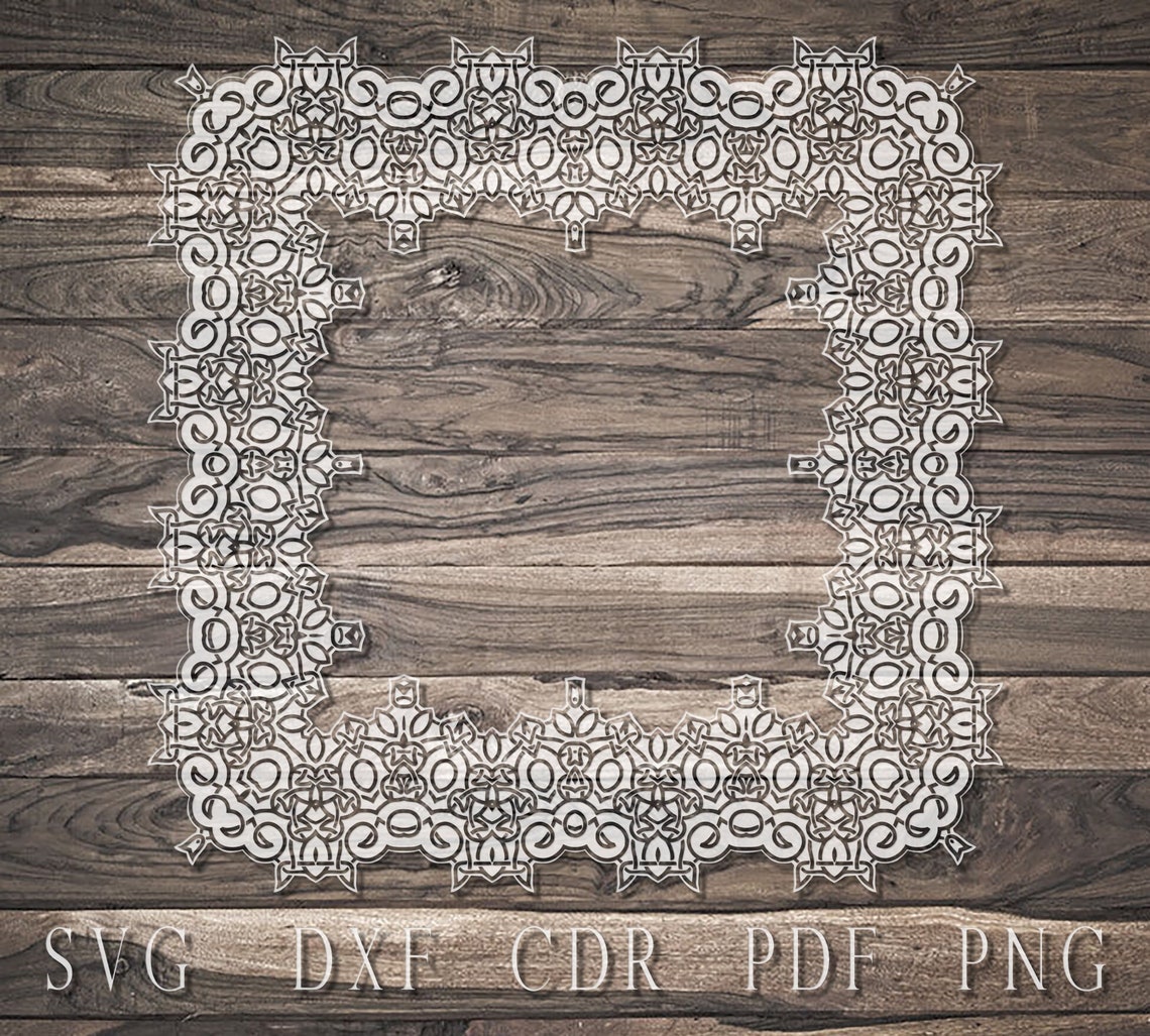 Celtic Knotwork Frame Vector Files / Celtic Knotwork Frame Silhouette ...