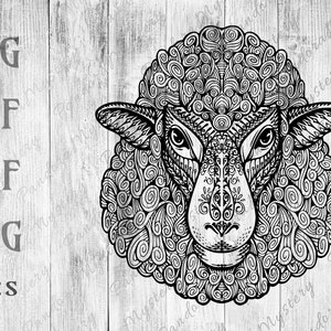 Sheep Zentangle / Zentangle Svg / SVG Files for Cricut / Sheep ...