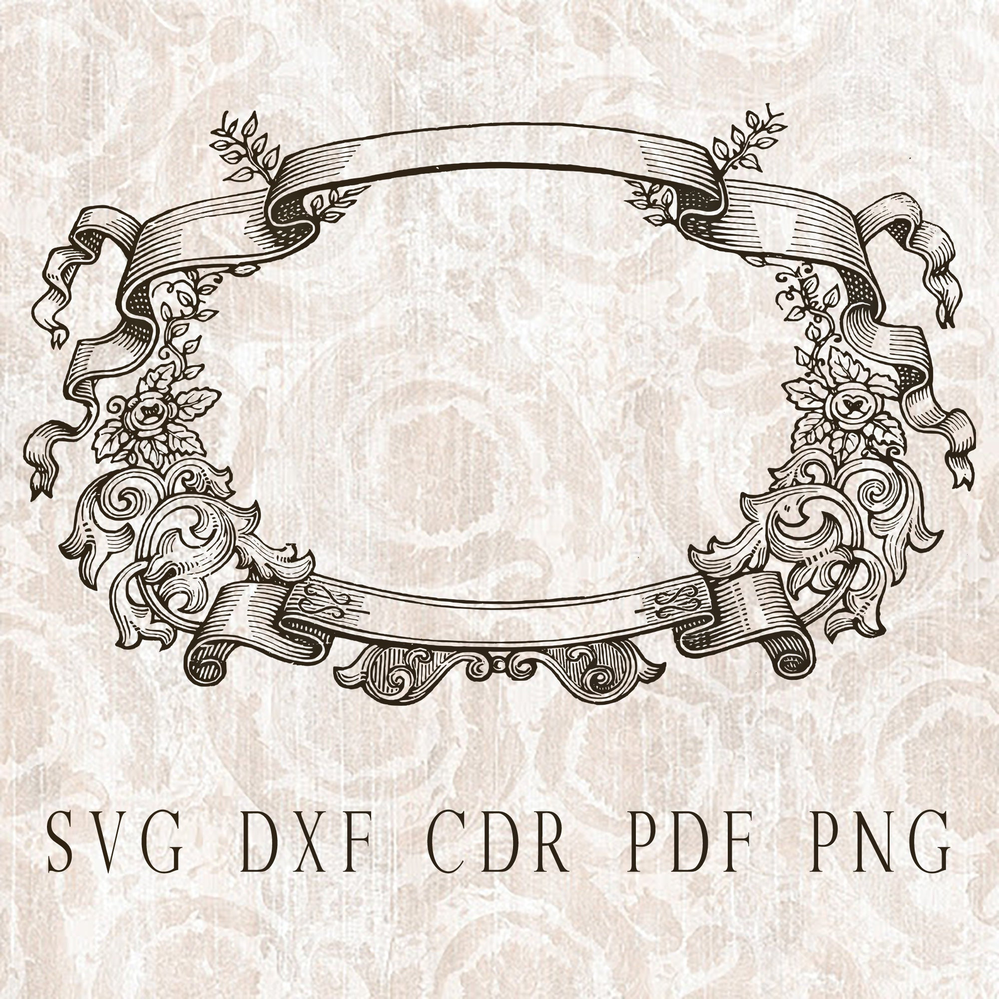 Frame Vector Files / Vintage Frame Svg / Vintage Clipart / Vintage ...