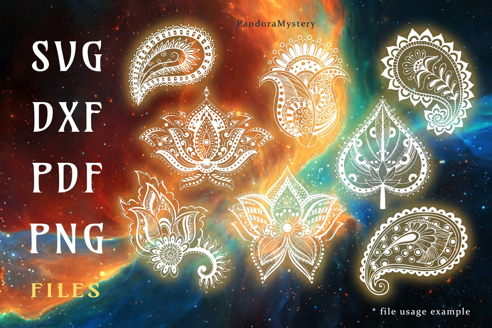 Indian Flower Vector Files / Zentangle Elements / Indian - Etsy