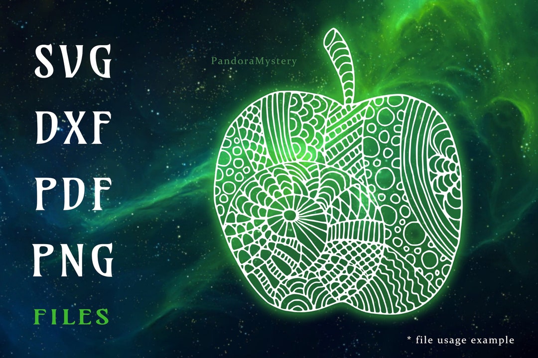 Apple Zentangle / Zentangle Svg / SVG Files for Cricut /apple ...