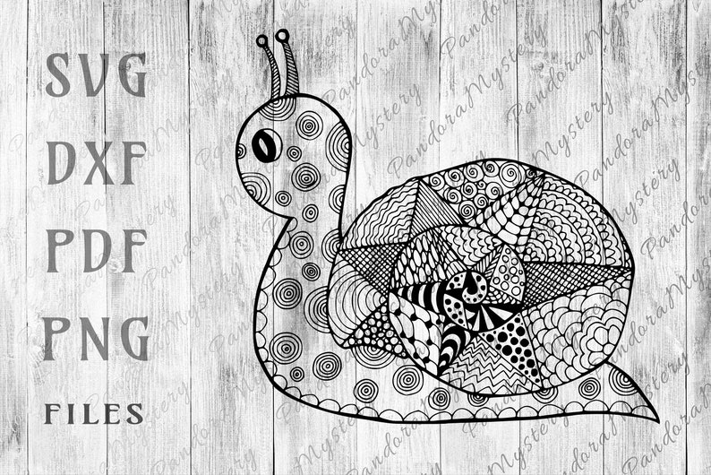 Snail Zentangle / Zentangle Svg / SVG Files for Cricut / Snail ...