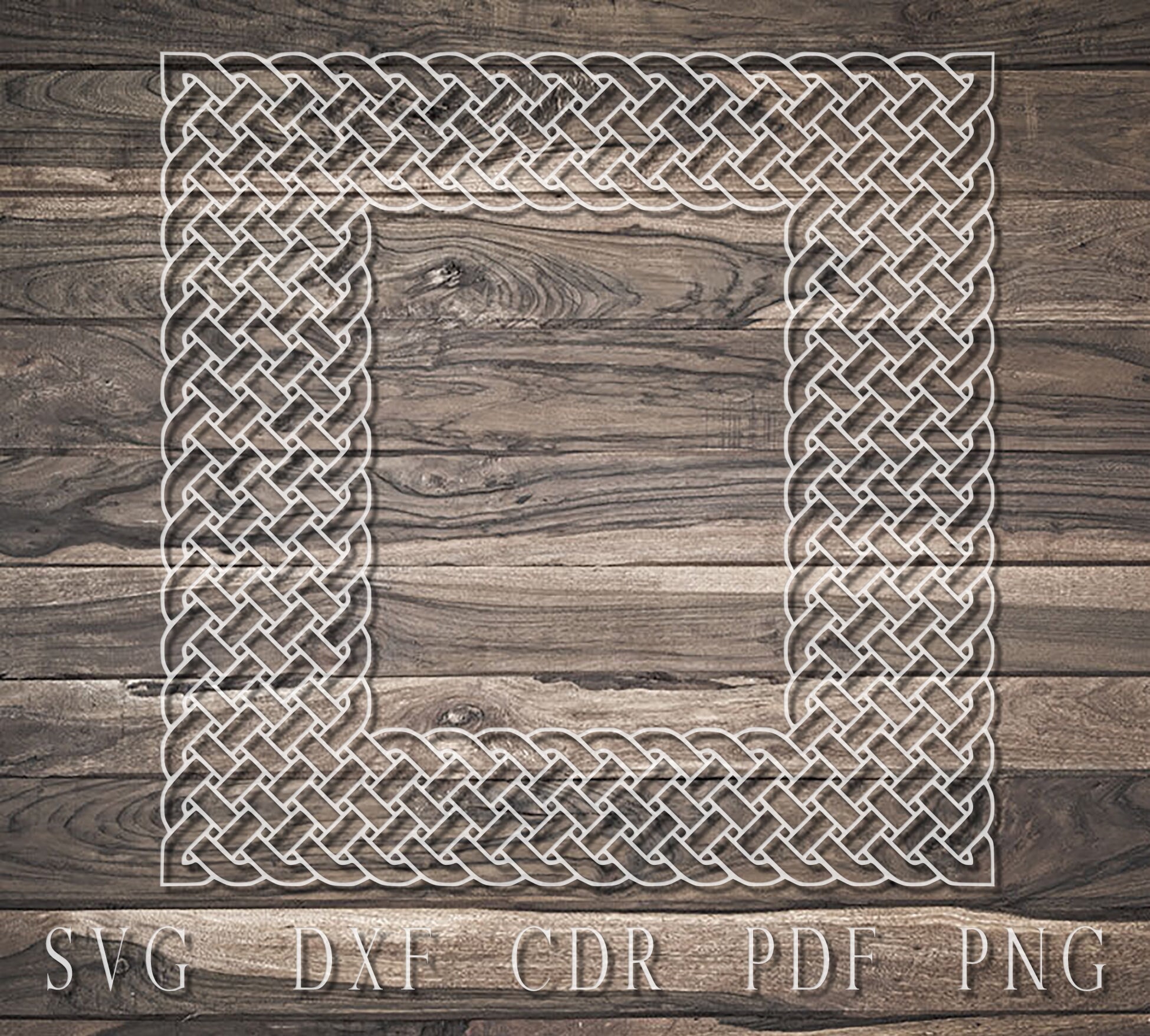 Celtic Knotwork Frame Vector Files / Celtic Knotwork Frame Silhouette ...