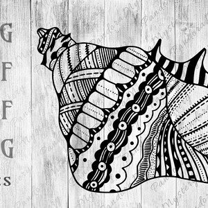 Shell Zentangle / Zentangle Svg / SVG Files for Cricut /shell ...